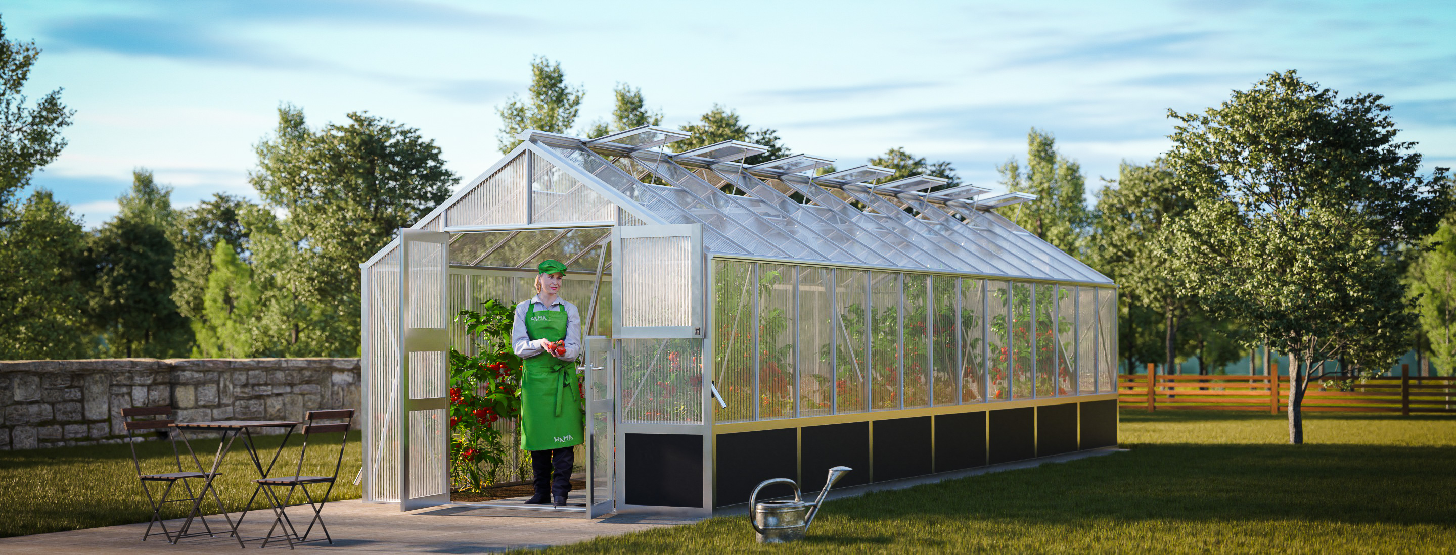 Maxi 140 Hochbeet einseitig – 25.15 m² (B: 287 cm x L: 876 cm) – im ...